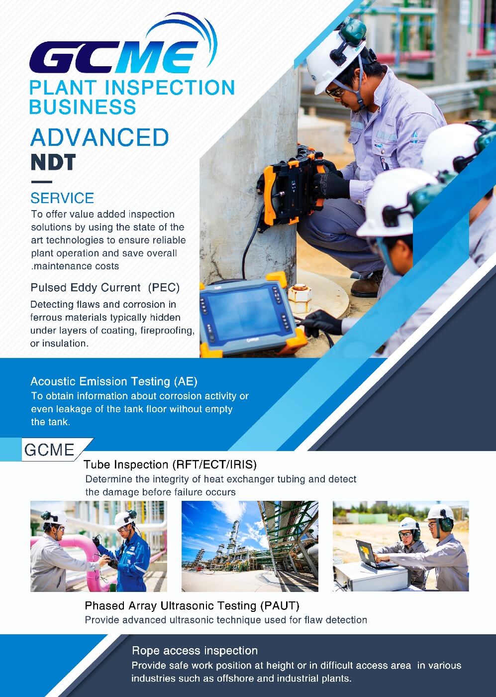 Plant Inspection Business Advanced NDT Service • GCME - GC Maintenance ...